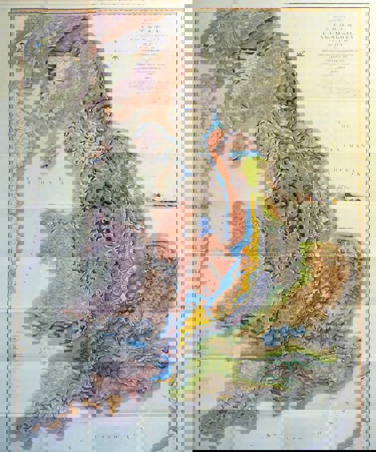 William Smith 1815 Geological Map of England and Wales with part of ...